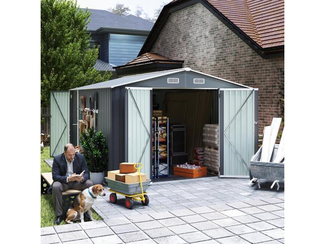 Click here for Campcraft Outdoor Storage Shed 9×11 FT with 3 Lock... prices