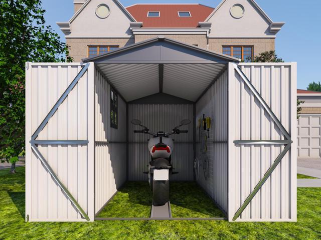 Click here for Motorcycle Outdoor Steel Storage Shed With Window... prices