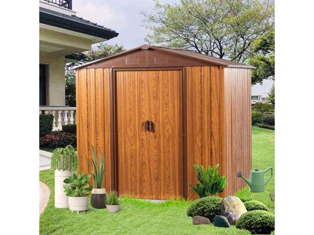 Click here for 6 Ft. W X 6 Ft. D Metal Storage Shed Appealing hor... prices