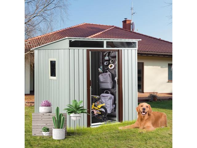 Click here for 6ft x 5ft Outdoor Metal Storage Shed With window a... prices