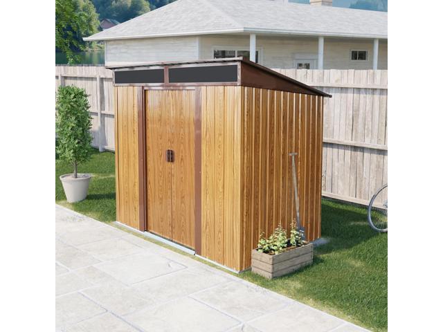 Click here for 6ft x 5ft Outdoor Metal Storage with Transparent p... prices