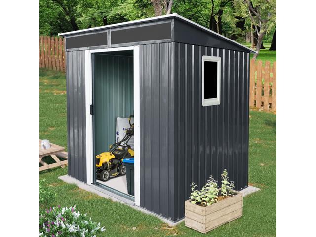 Click here for 6ft x 5ft Outdoor Metal Storage Shed with Window a... prices