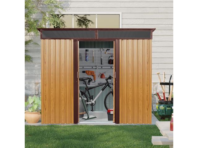 Click here for 8ft x 6ft Outdoor Metal Storage with Lockable Slid... prices
