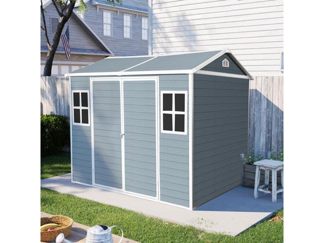 Click here for 8 x 6 ft Resin Outdoor Storage Shed Waterproof She... prices