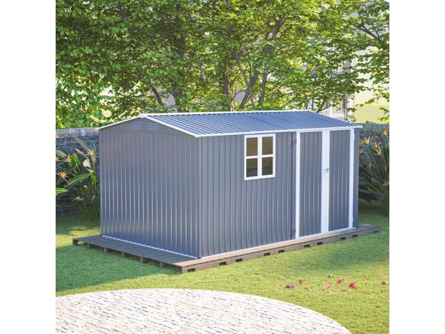 Click here for 8x12 Ft Storage Shed Outdoor  XL Heavy-Duty Steel... prices