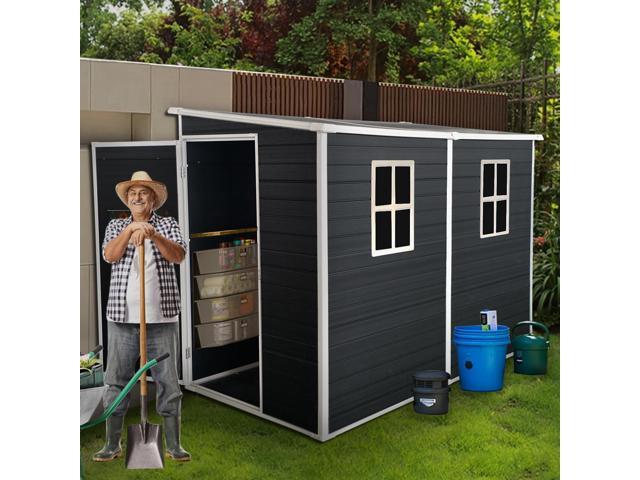 Click here for 8x4ft Outdoor Resin Garden Shed with Floor and 2 W... prices
