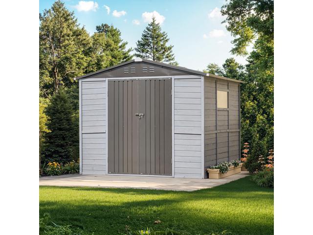 Click here for 8*8FT Iron-Wood Combination Tool Shed A Perfect Bl... prices