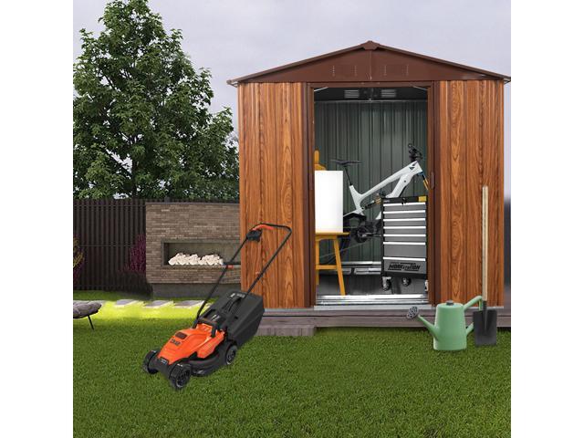 Click here for 6ft x 6ft Outdoor Metal Storage Shed with Metal Fo... prices