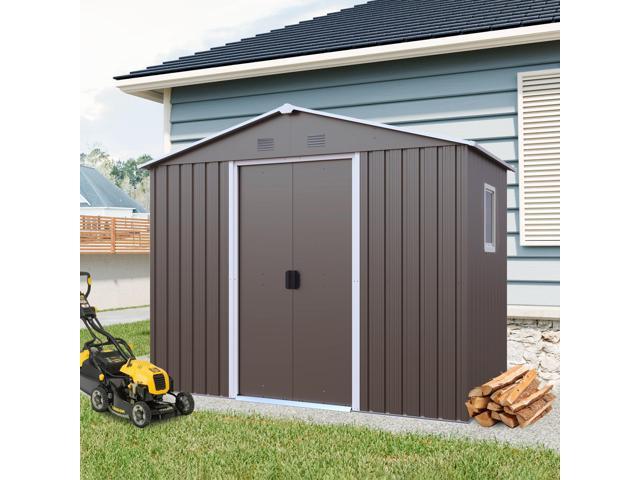 Click here for 8ft x 4ft Outdoor Metal Storage Shed With window a... prices