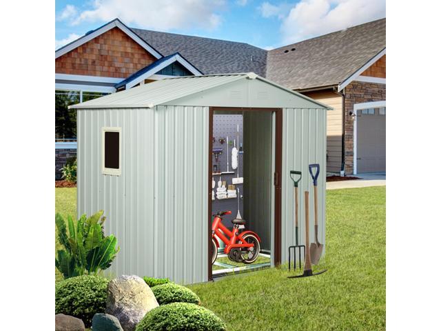 Click here for 8ft x 4ft Outdoor Metal Storage Shed With window a... prices