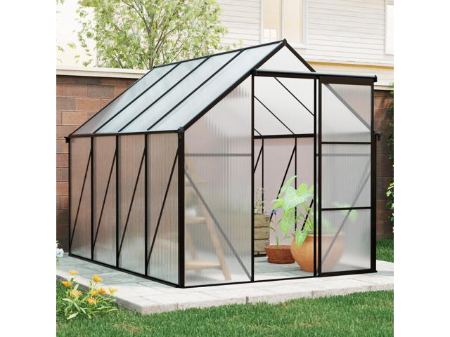 Click here for 6x8 FT Polycarbonate Greenhouse Raised Base and An... prices