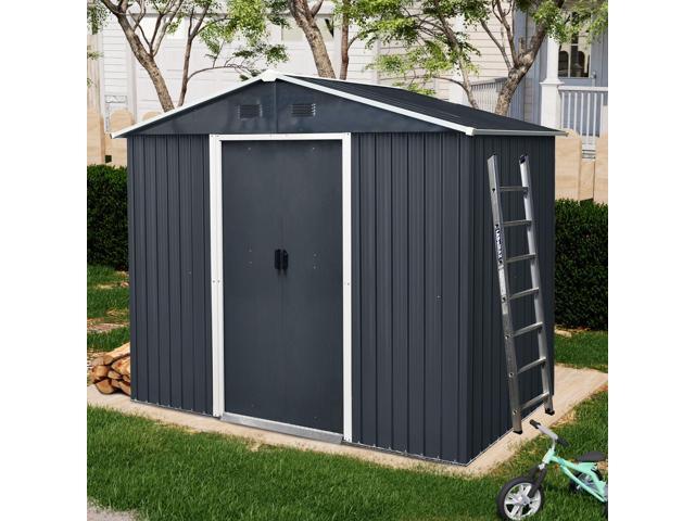 Click here for 8ft x 4ft Outdoor Metal Storage Shed with Sliding... prices