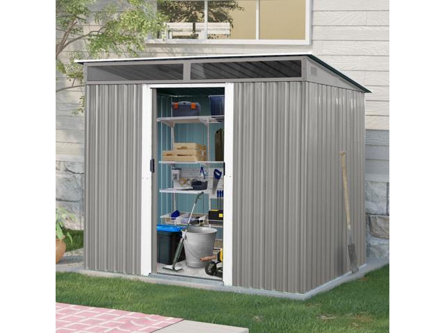 Click here for 8ft x 6ft Outdoor Metal Storage with Lockable Slid... prices