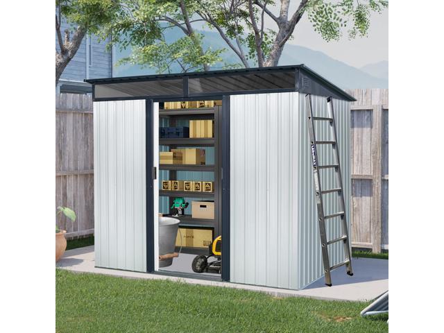 Click here for 8ft x 6ft Outdoor Metal Storage with Lockable Slid... prices