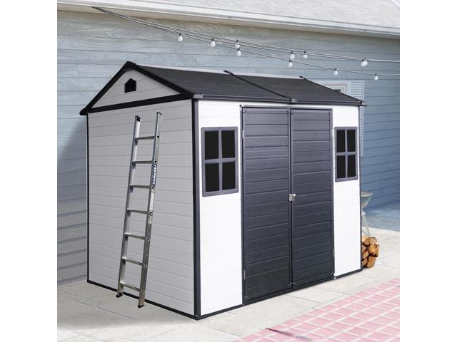 Click here for 8 x 6 ft Resin Outdoor Storage Shed Waterproof She... prices
