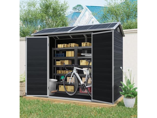 Click here for 8 ft x 4 ft Outdoor Storage Shed with Two-Window a... prices
