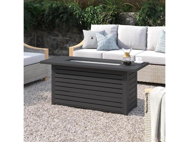 Click here for 24 H x 54 W Steel Outdoor Fire Pit Table with Lid prices