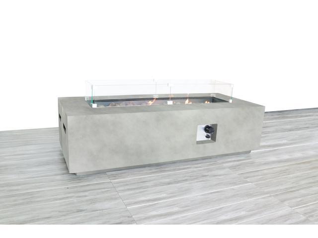 Click here for Rectangular Concrete Propane Fire Pit Table with F... prices