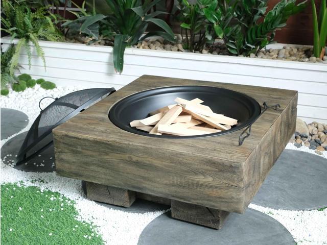 Click here for Wood-Fueled Outdoor Fire Pit with Wood Grain Desig... prices