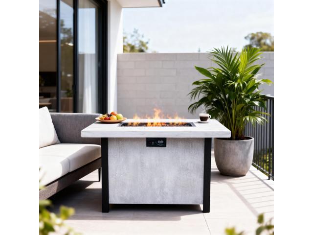 Click here for 44 W x 25 H Outdoor Patio Propane Gas Fire Pit Tab... prices