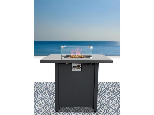 Click here for 25 H x 30 W Steel Outdoor Fire Pit Table with Lid prices