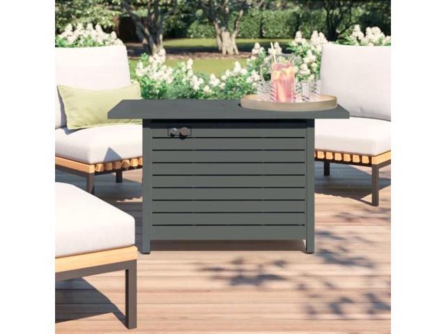 Click here for 25 H x 42 W Outdoor Fire Pit Table with Lid (Gray) prices