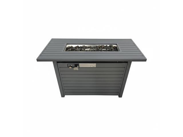 Click here for 11 H x 42 L Steel Propane Outdoor Fire Pit Table w... prices