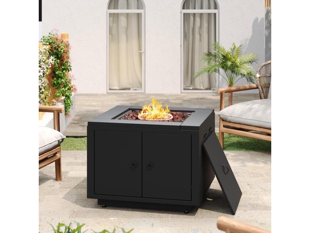 Click here for 30inch Square Steel Fire Pit Table  in Black 40000... prices