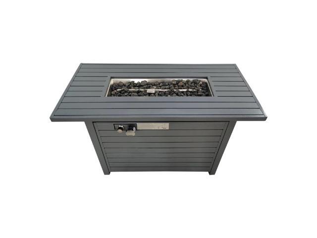 Click here for Outdoor 24 Gas Fire Pit Table with Lid Durable Ste... prices