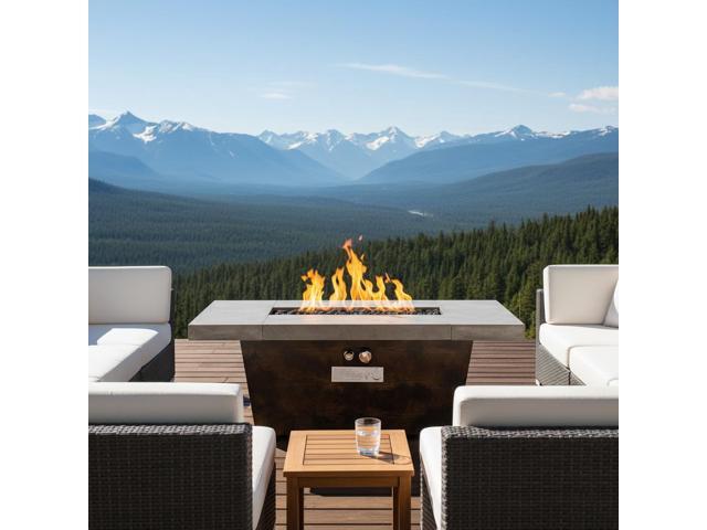 Click here for 42 Inch Gas Fire Pit Table  Rectangle Fire Pit Tab... prices