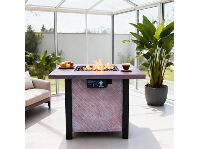 Click here for 25 H Outdoor Patio Propane Gas Fire Pit Table - 50... prices