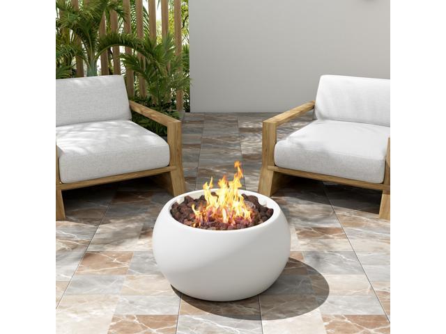 Click here for Patio MGO Propane Fire Pit  40  000BTU  White (Tan... prices