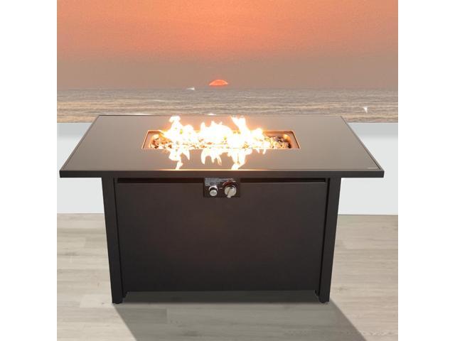 Click here for 25 H x 42 W Steel Outdoor Fire Pit Table with Lid prices