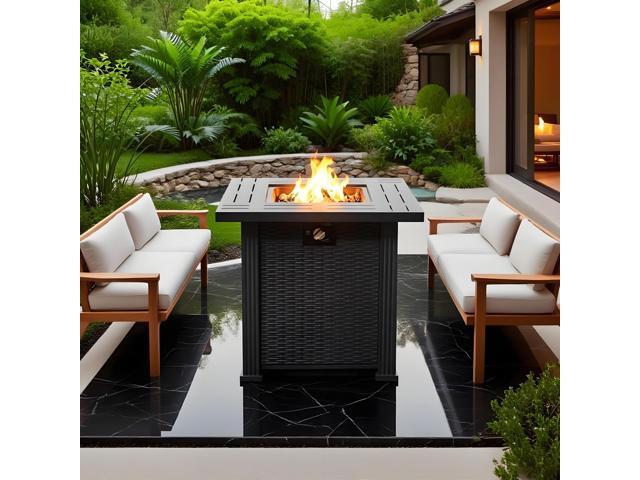 Click here for 28 Propane Gas Fire Pit Table  50000 BTU Square St... prices