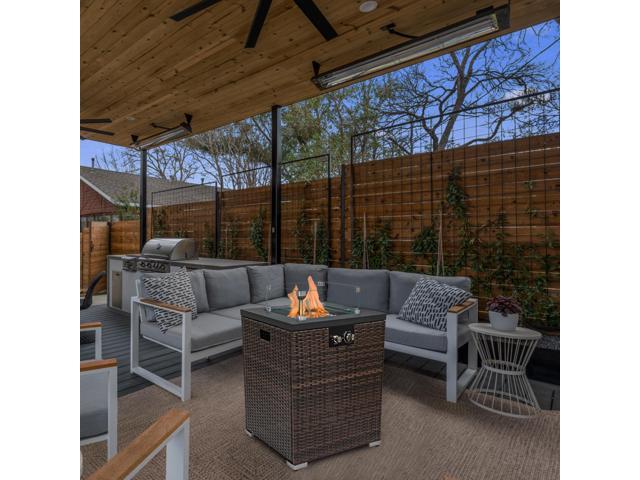 Click here for 22 Propane Gas Fire Pit Table  50000 BTU Square St... prices