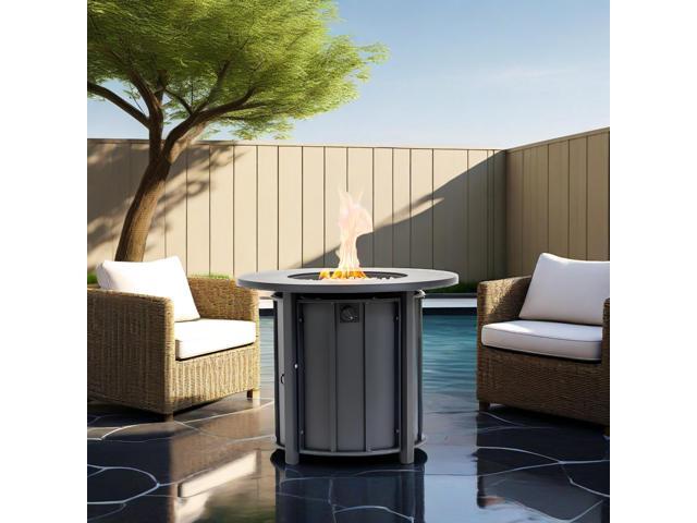 Click here for 30 Propane Gas Fire Pit Table  50000 BTU Round Ste... prices