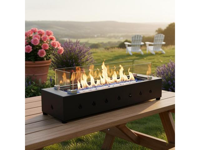 Click here for 28-Inch Rectangle Fire Pit  40000BTU Outdoor Propa... prices