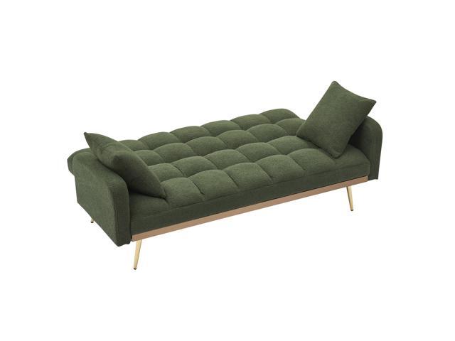 Click here for 69 Inch Sofa Bed Green with Adjustable Teddy Sofa... prices