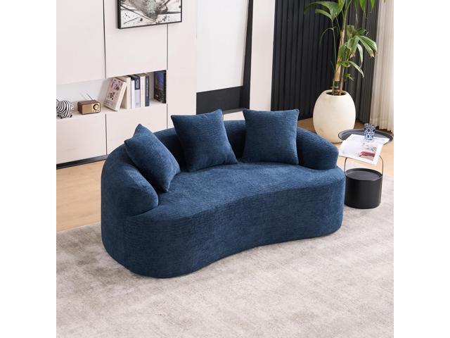 Click here for LY-025S Curved Loveseat Blue Full Compression Spon... prices