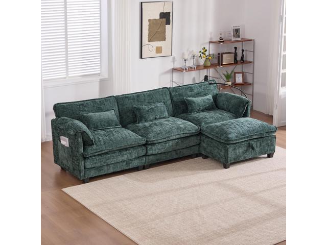 Click here for UNITED WE WIN 112 Oversized Sectional Sofa Cloud C... prices