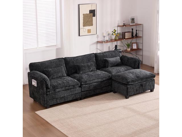 Click here for UNITED WE WIN 112 Oversized Sectional Sofa Cloud C... prices