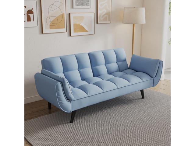 Click here for 74 blue sofa Soft two armrests throw pillow pillow... prices