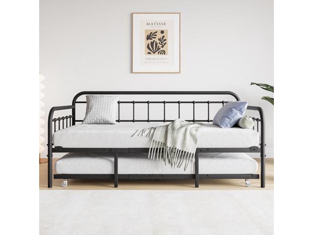 Click here for Twin Size Metal Daybed Frame with Trundle  Heavy D... prices