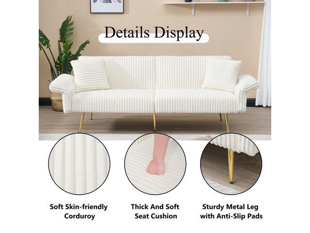 Click here for 79 inch corduroy sofa bed  foldable double sofa be... prices