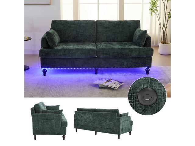 Click here for Modern style chenille 2-seater wood-legged sofa wi... prices