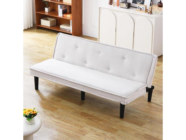 Click here for This 66-inch corduroy sofa bed can flexibly adapt... prices