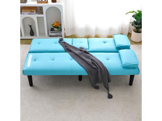 Click here for The 67-inch blue PVC multi-functional sofa bed  wi... prices