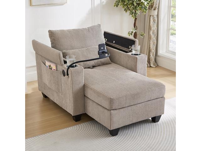 Click here for Convertible Chaise Lounge 37.4 Sofa Chair Sofa Bed... prices