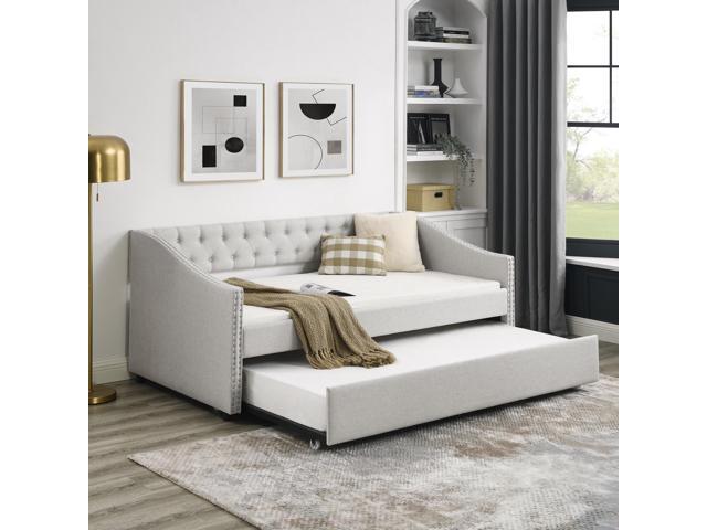 Click here for Twin Size Daybed with Twin Size Trundle Upholstere... prices