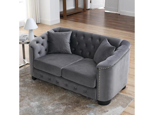 Click here for 59-Inch Modern Chesterfield Velvet Sofa  2-Seater... prices
